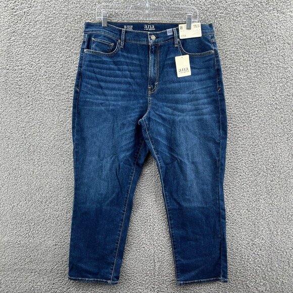 a.n.a | Jeans | New Ana Jeans Womens 6 Highrise Straight Blue Stretch ...